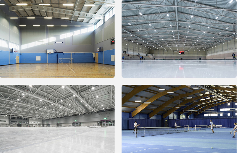 Indoor badminton court lighting scheme design - HISHINEGR